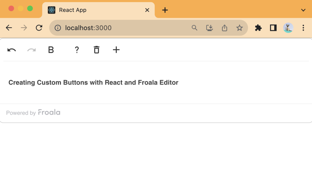 Creating Custom Buttons With React And Froala Editor