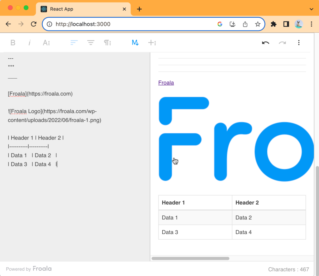 How to Use the Froala Markdown Plugin: Item-by-Item
