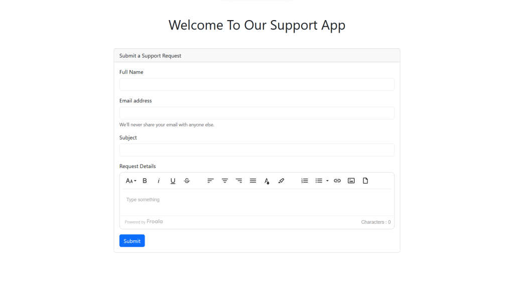 Support System With Laravel And Froala Part 1 0404