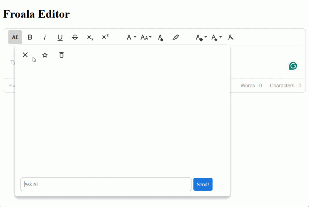 AI Applications use WYSIWYG editors
