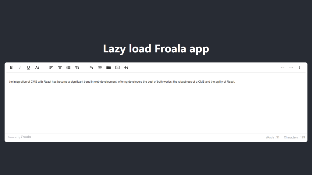 Optimize React CMS with Lazy Loading Editor
