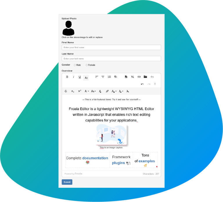 Froala Image Uploader