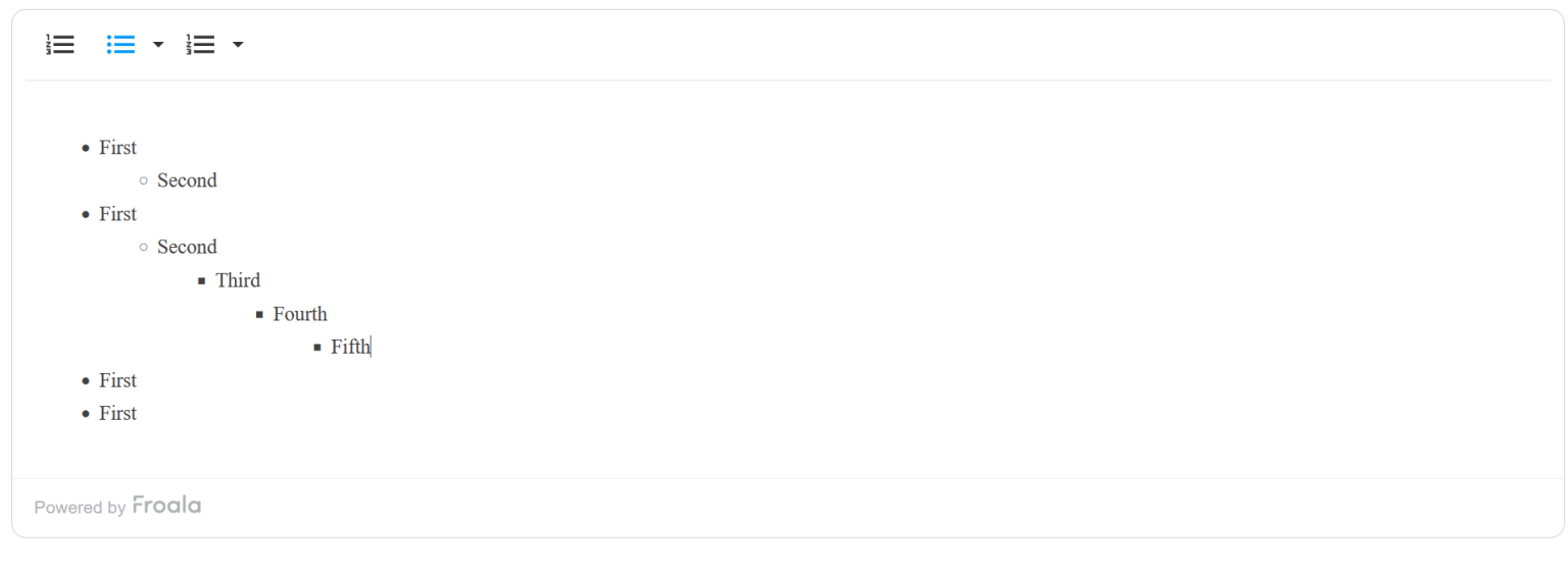 Explore Froala Lists Plugin Setup, Options, and Methods